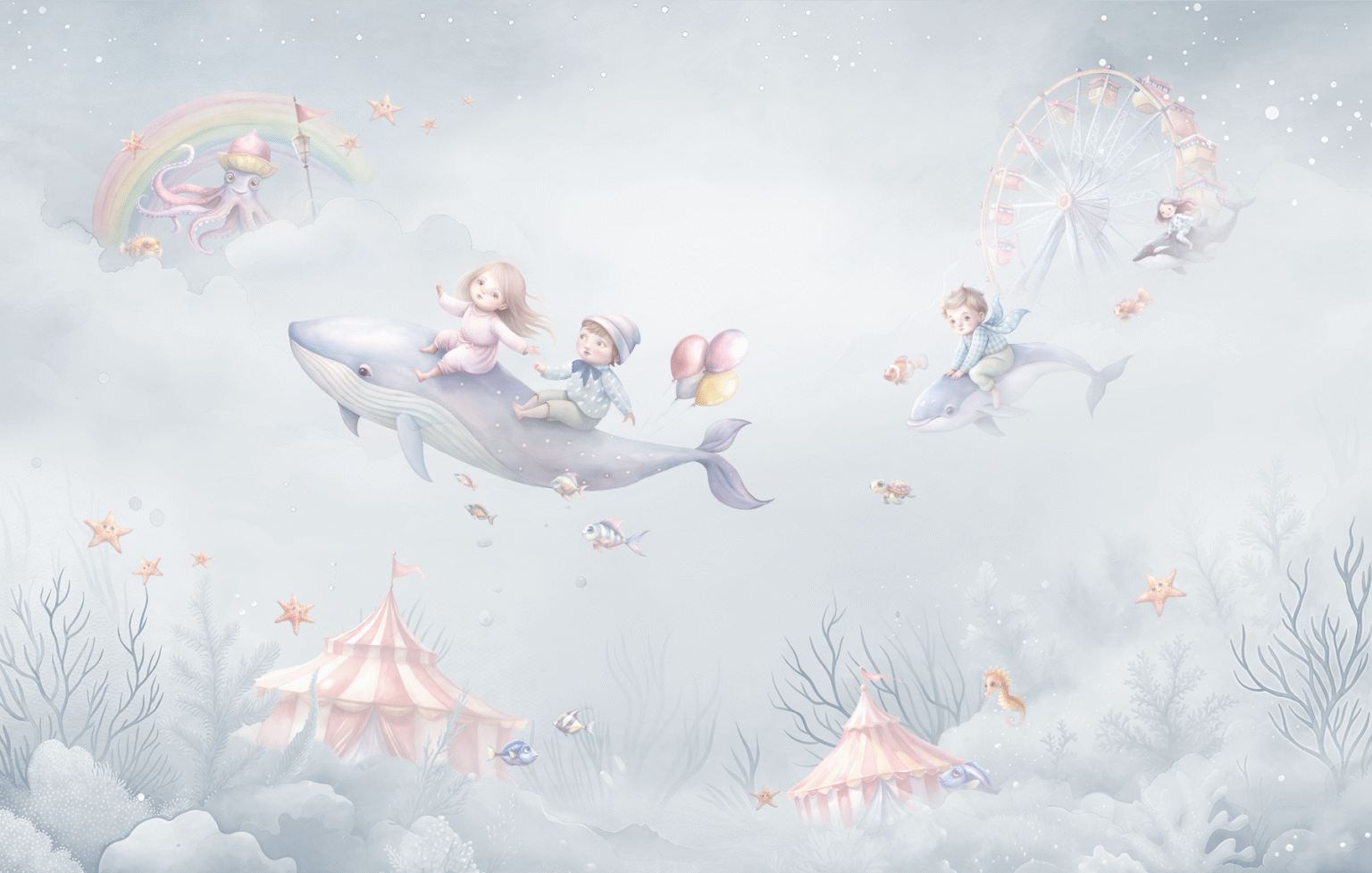 Sky to Sea Parade Wall Mural | for Children's room
